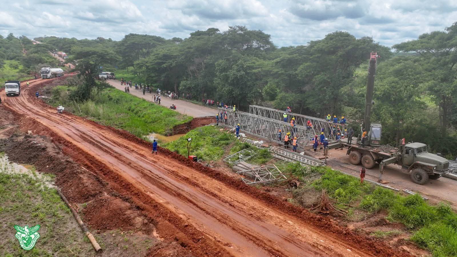 Great East road reopened after Kankumba bridge collapse in Rufunsa ...